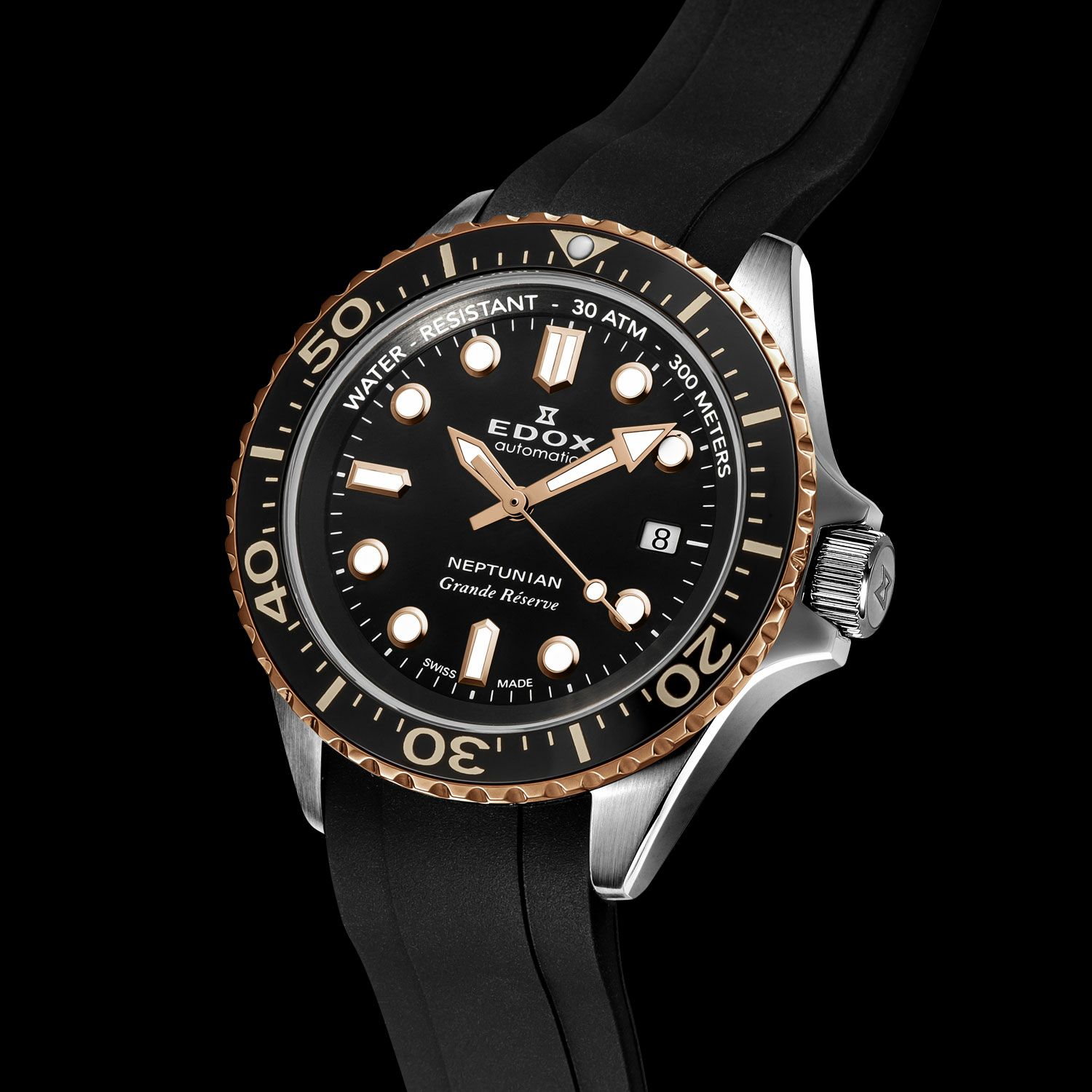 ネプチュニアン グランデ リザーブ デイト オートマティック | EDOX Official Site